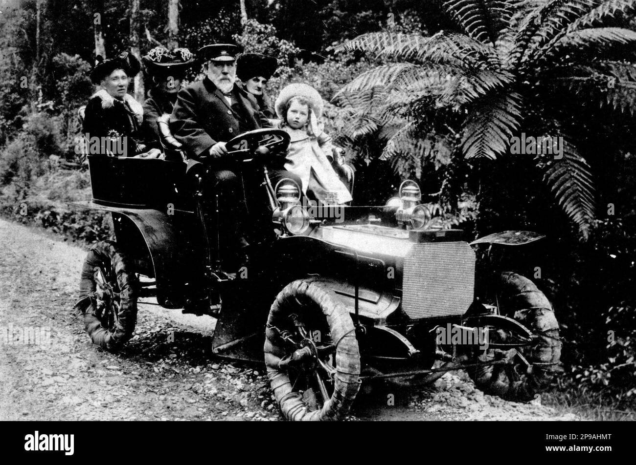 New Zealand Prime Minister Richard Seddon and his family on an outing ...