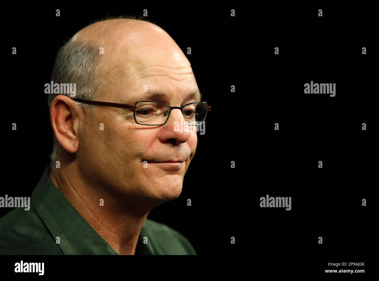 Former Detroit Lions head coach Rod Marinelli pauses during a news ...