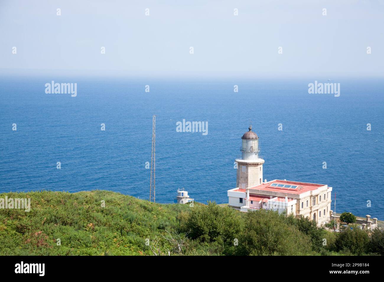 Cape Matxitxako lighthouse, gulf of Biscay, Spain. Spanish landmark ...