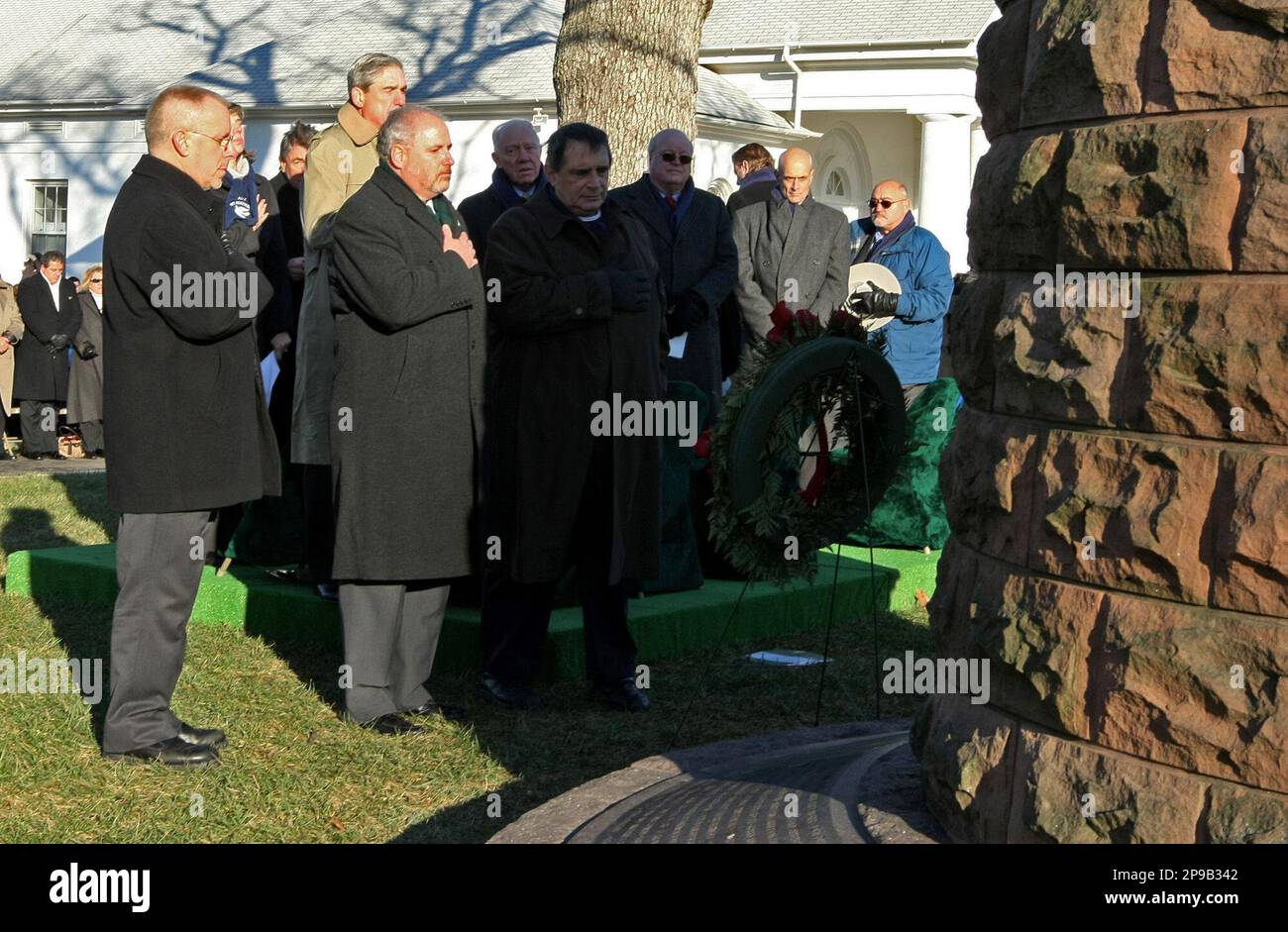 Pam Am Flight 103 family members Richard Mack, center, and Bob Monetti ...