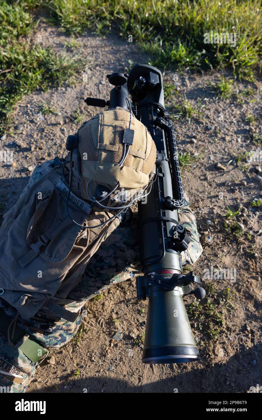 U.S. Marine Lance Cpl. Carson Gaarder, a rifleman with 1st Battalion ...