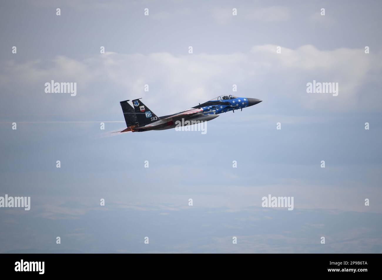 A United States Air Force F-15C Eagle assigned to the 144th Fighter ...