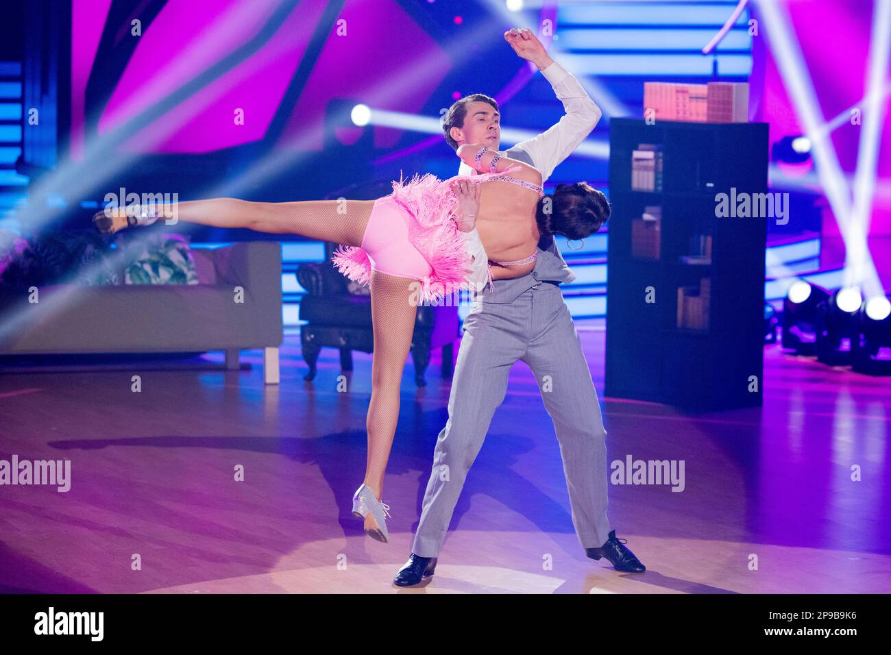 Cologne, Germany. 10th Mar, 2023. Timon Krause, mentalist, and Ekaterina Leonova, professional ...