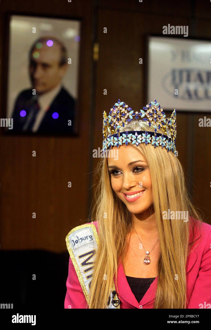 Russian Kseniya Sukhinova, who was crowned Miss World 2008 on Sunday ...