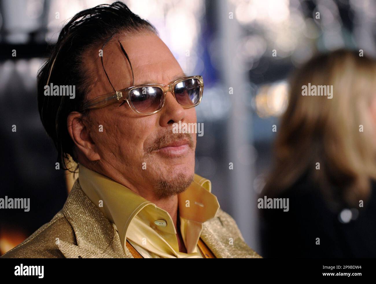 Mickey Rourke, star of "The Wrestler," poses for photographers at the ...