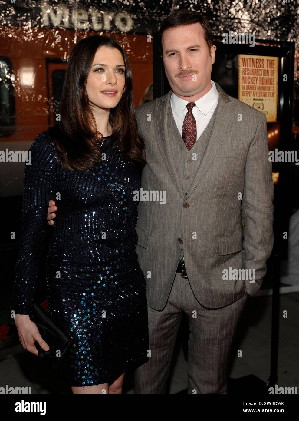 Darren Aronofsky, right, director and producer of "The Wrestler," poses ...