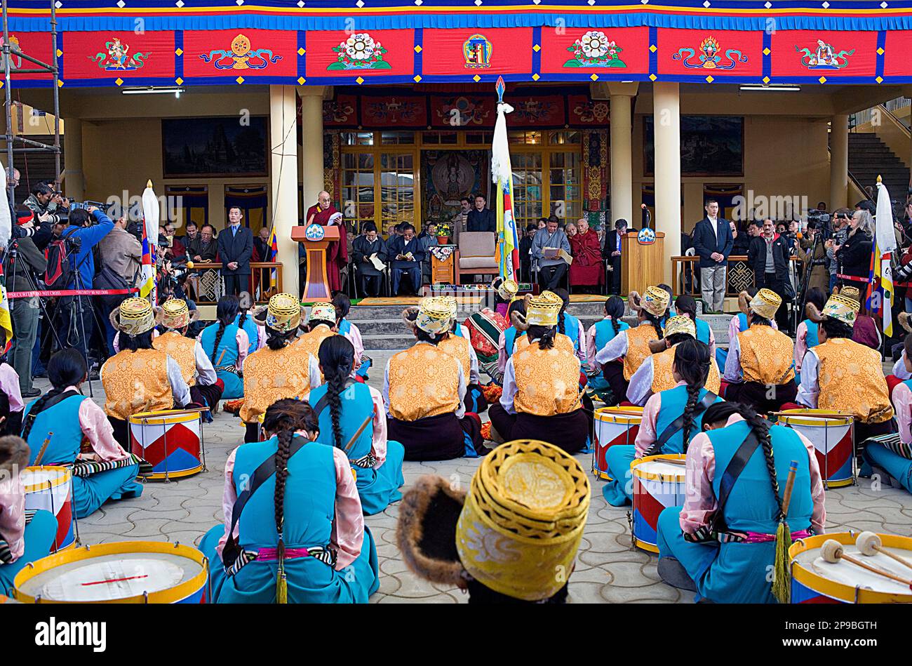 His holiness the Dalai Lama speaking about the situation of the Tibetan ...