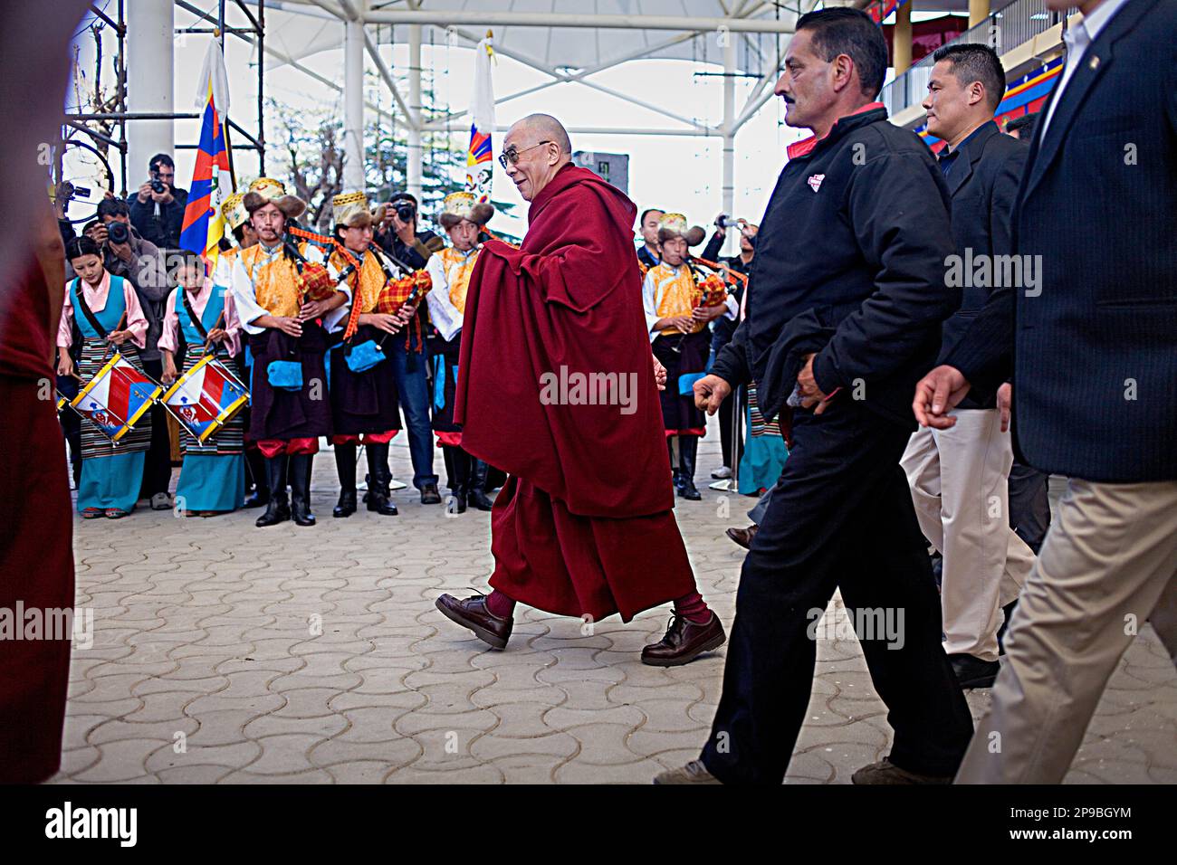 His holiness the Dalai Lama, in Namgyal Monastery,in Tsuglagkhang ...