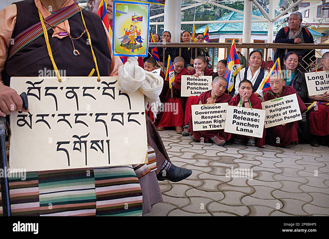 women's demonstration, for the freedom of Tibetan women, in Namgyal ...