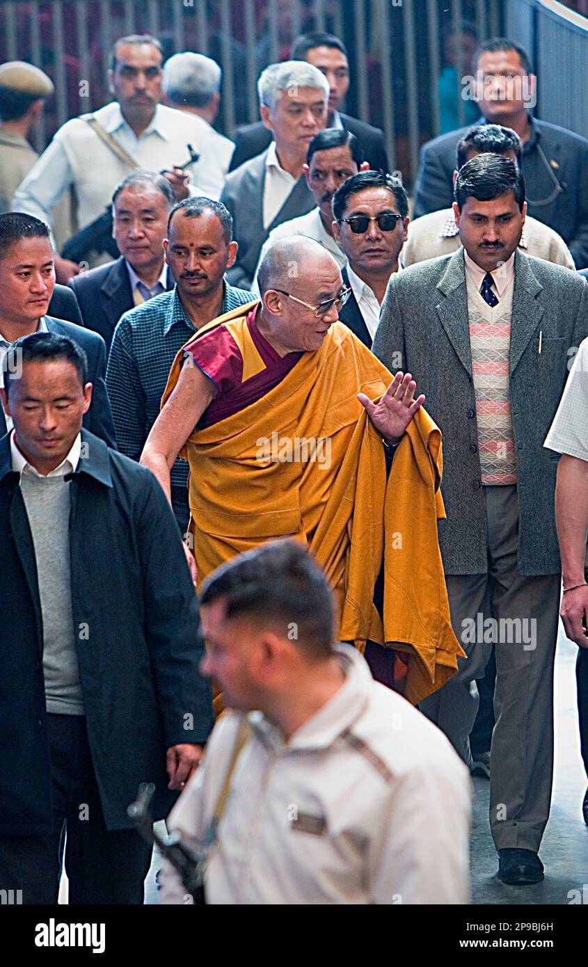 His holiness the Dalai Lama, at Namgyal Monastery,in Tsuglagkhang ...