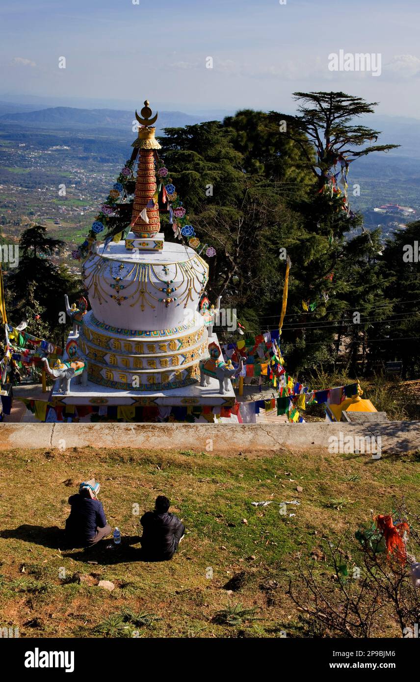 Stupa in Lhagyal Ri,near Tsuglagkhang complex,McLeod Ganj, Dharamsala ...