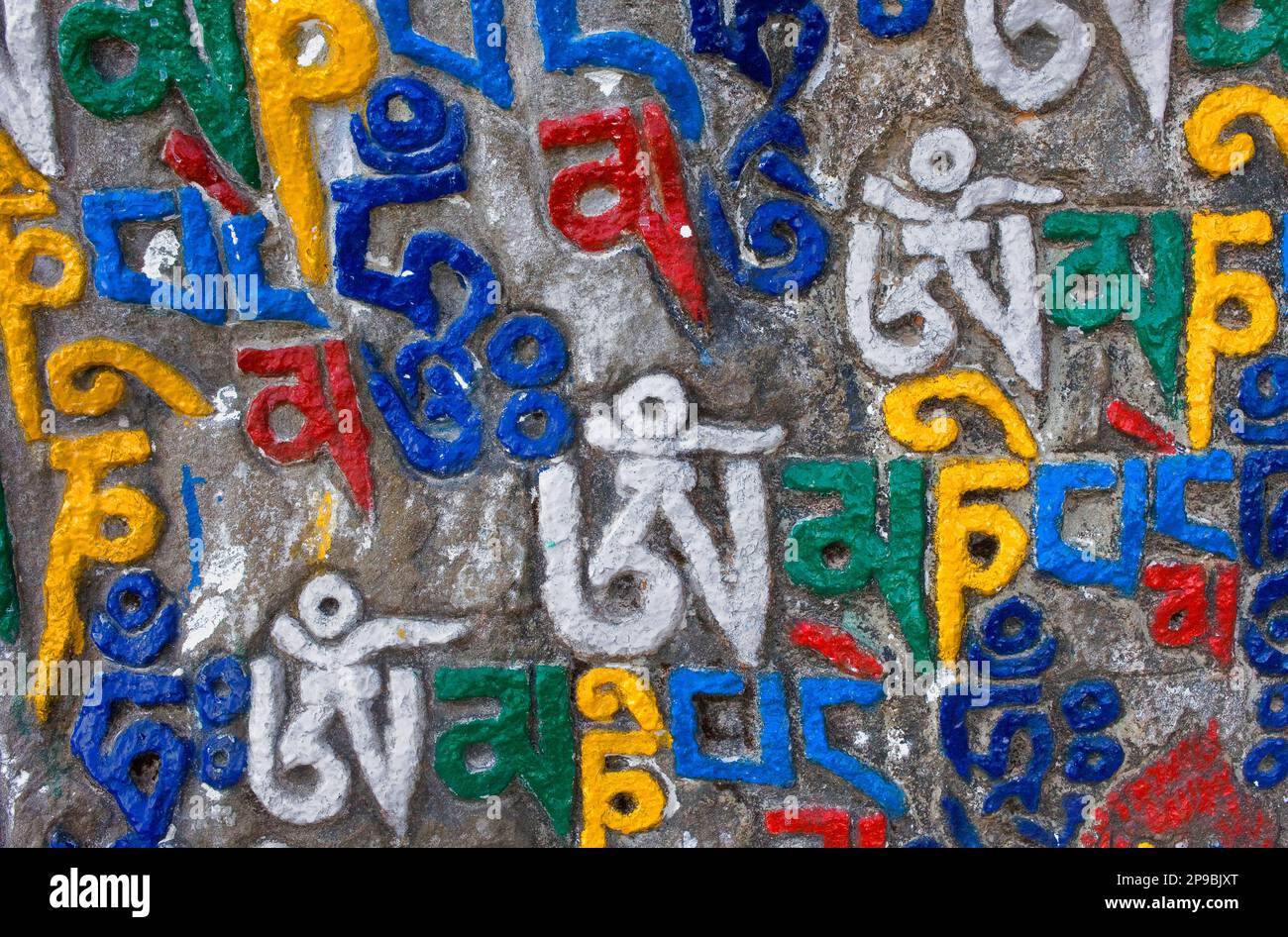 inscriptions on prayer carved stones in Lhagyal Ri,near Tsuglagkhang ...