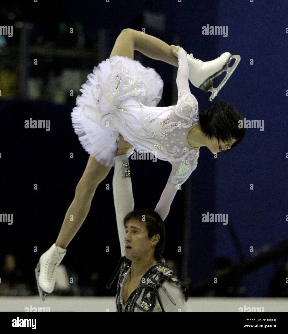 Russia's Yuko Kawaguchi and Alexander Smirnov perform during Pairs Short Program for the ISU ...