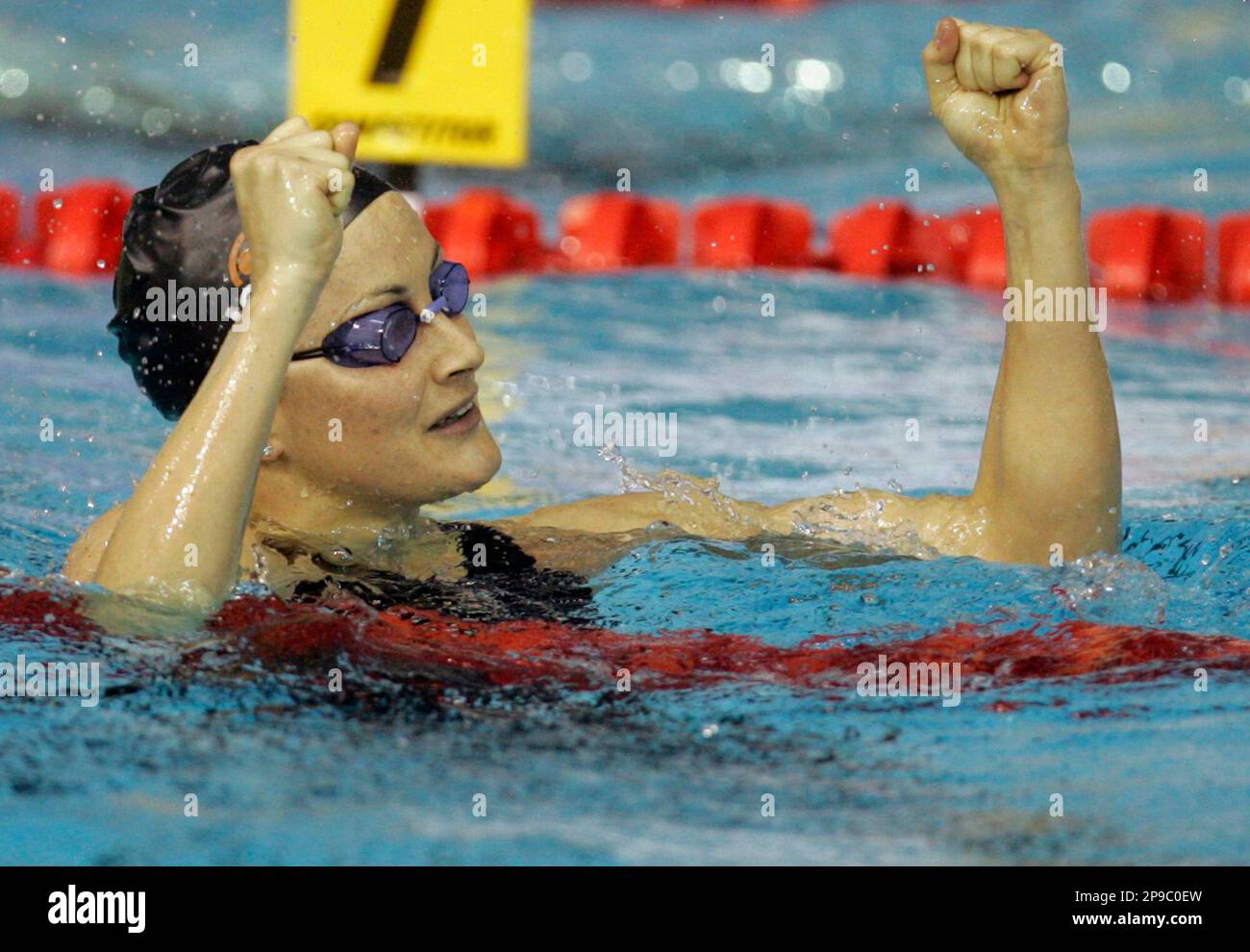 Francesca Segat of Italy reacts after winning the 200m individual ...