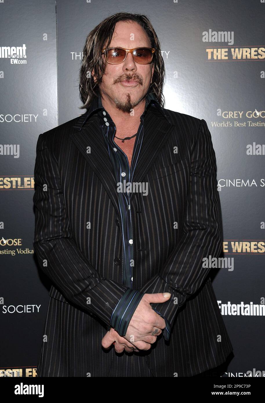 Actor Mickey Rourke attends a screening of 'The Wrestler' hosted by The ...