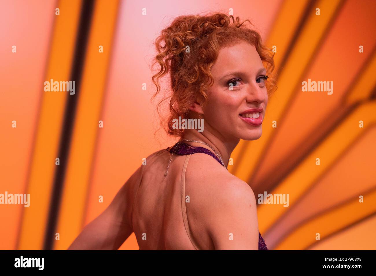 Cologne, Germany. 11th Mar, 2023. Anna Ermakova, model, stands in the ...