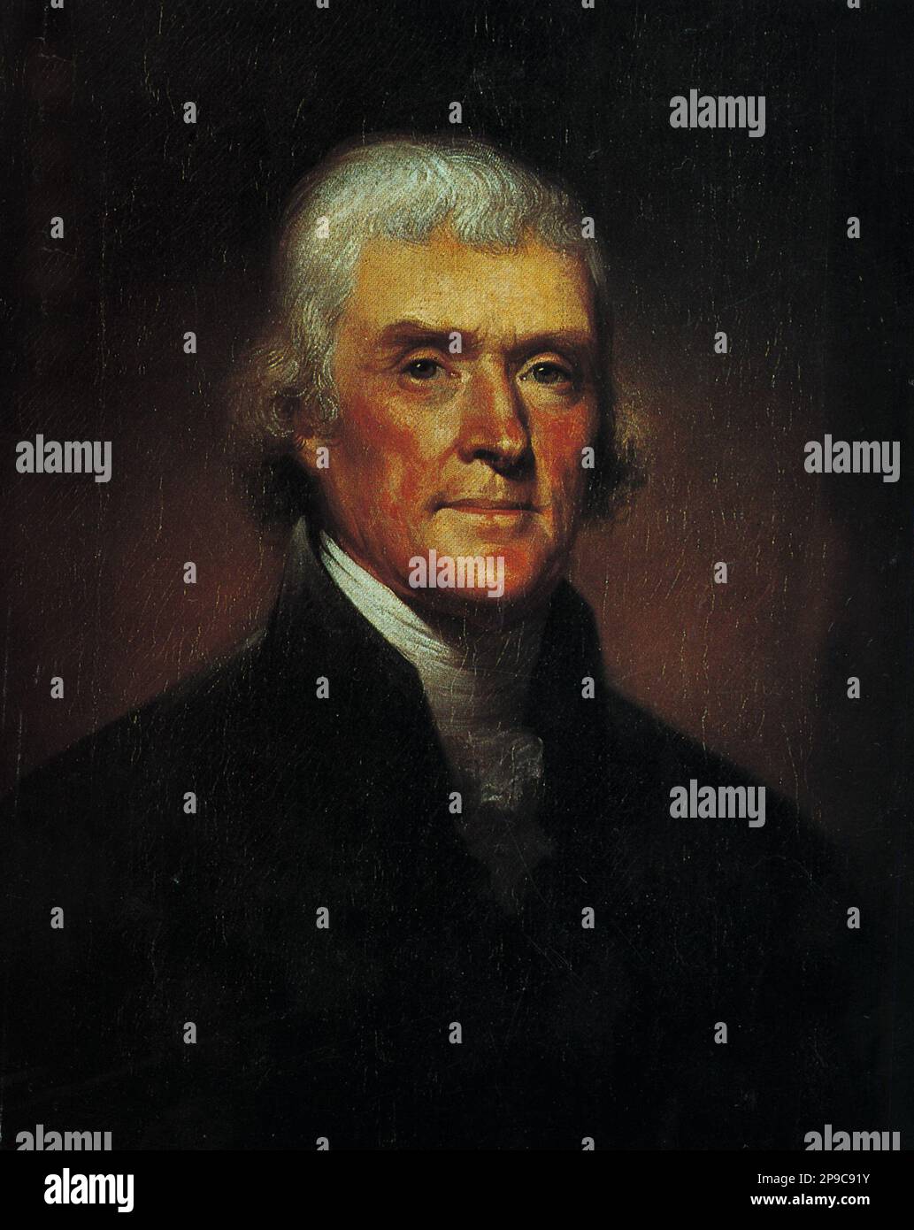 ** FILE ** This is an undated photo of a 1800 portrait depicting Thomas ...
