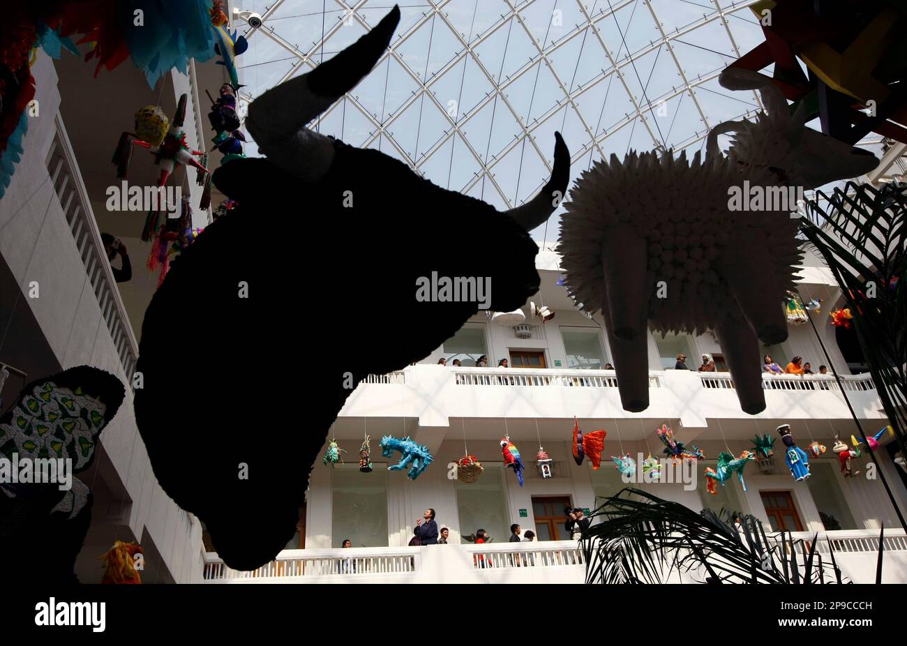 Pinatas, hollow figures made of cardboard or from a clay pot lined with ...