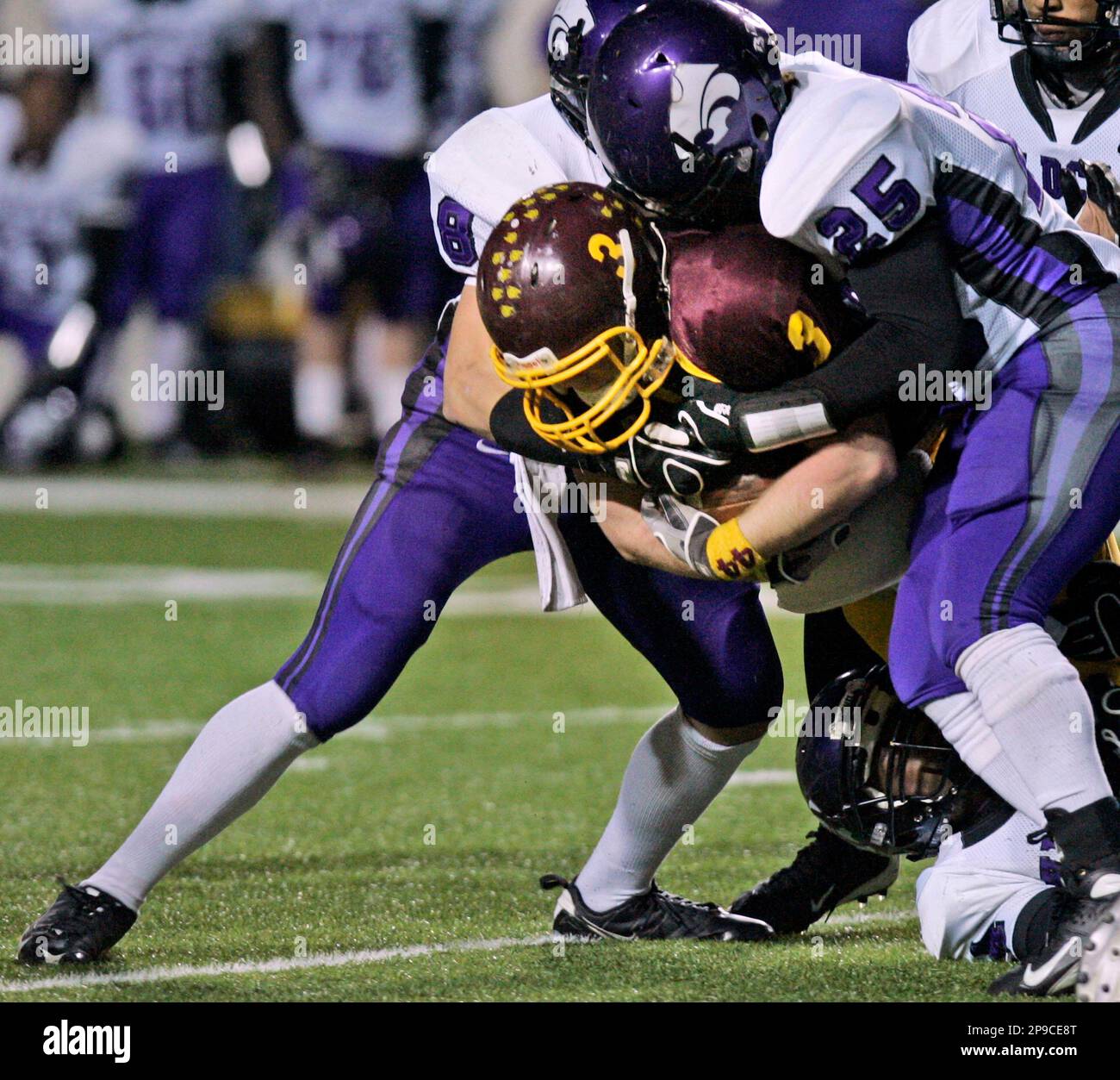 Lake Hamilton running back Rob Curry (3) pushes past El Dorado ...