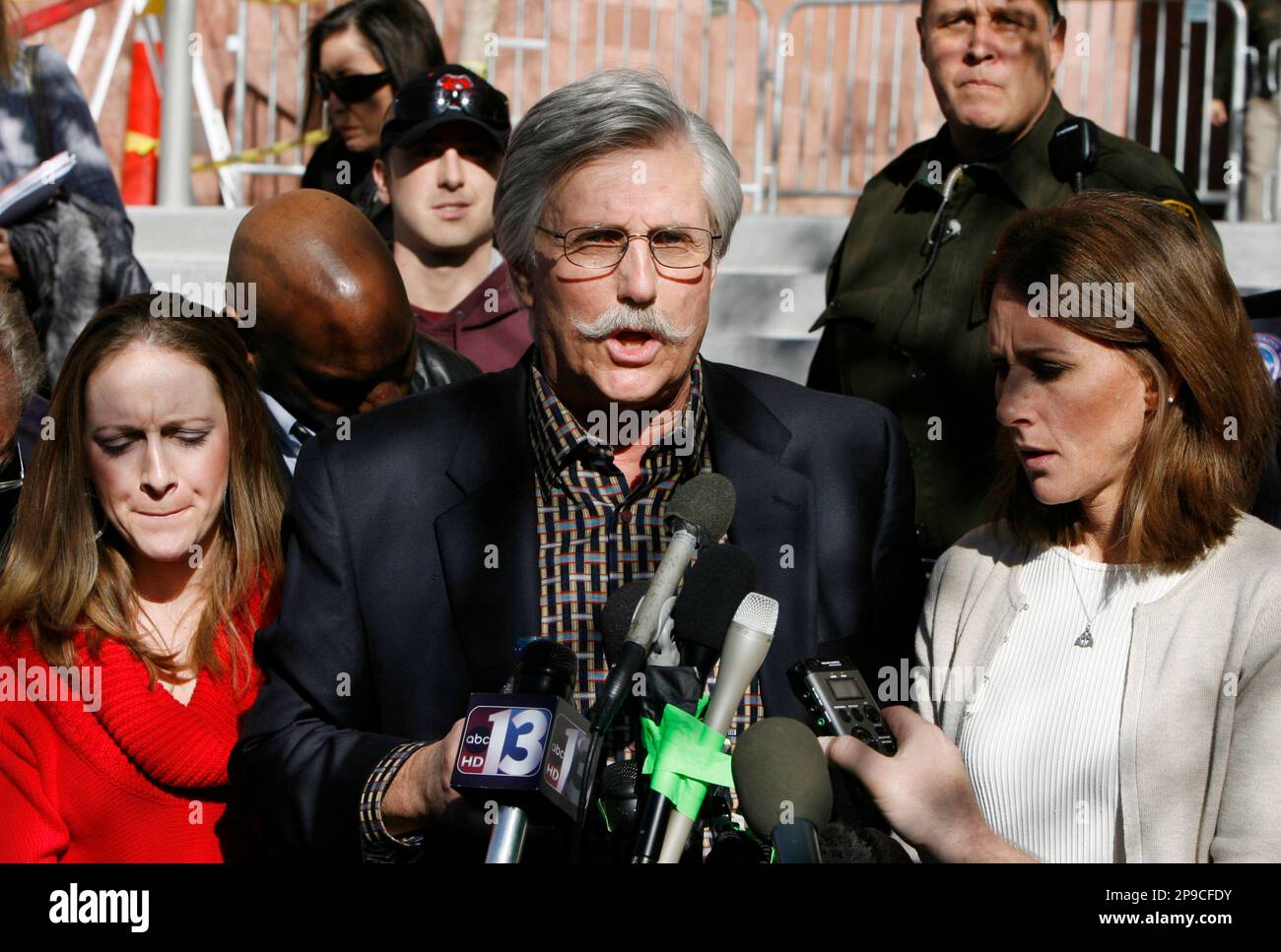 Fred Goldman, center, father of Ron Goldman, who was murdered in 1994 ...