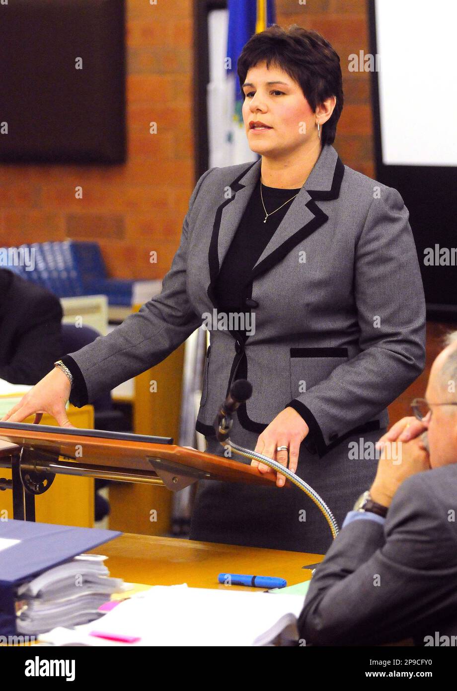 Senior Assistant State's Attorney Robin Krawczyk speaks in Superior ...