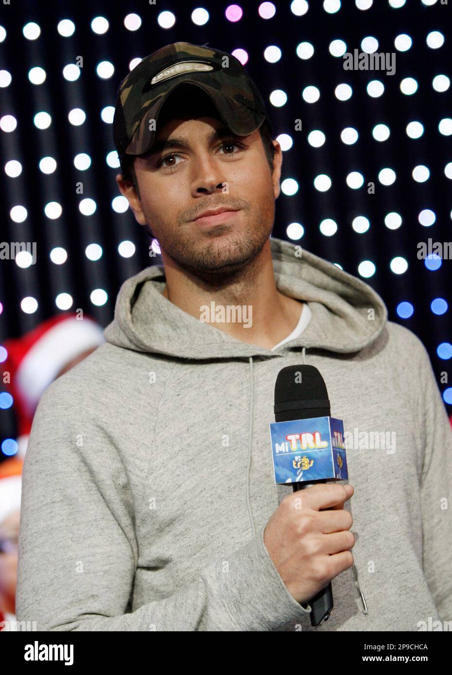 Singer Enrique Iglesias appears onstage during a taping of MTV tr3s ...