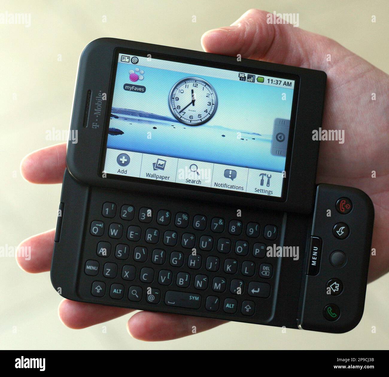 ** FILE ** In this Sept. 23, 2008 file photo, the T-Mobile G1 Android ...