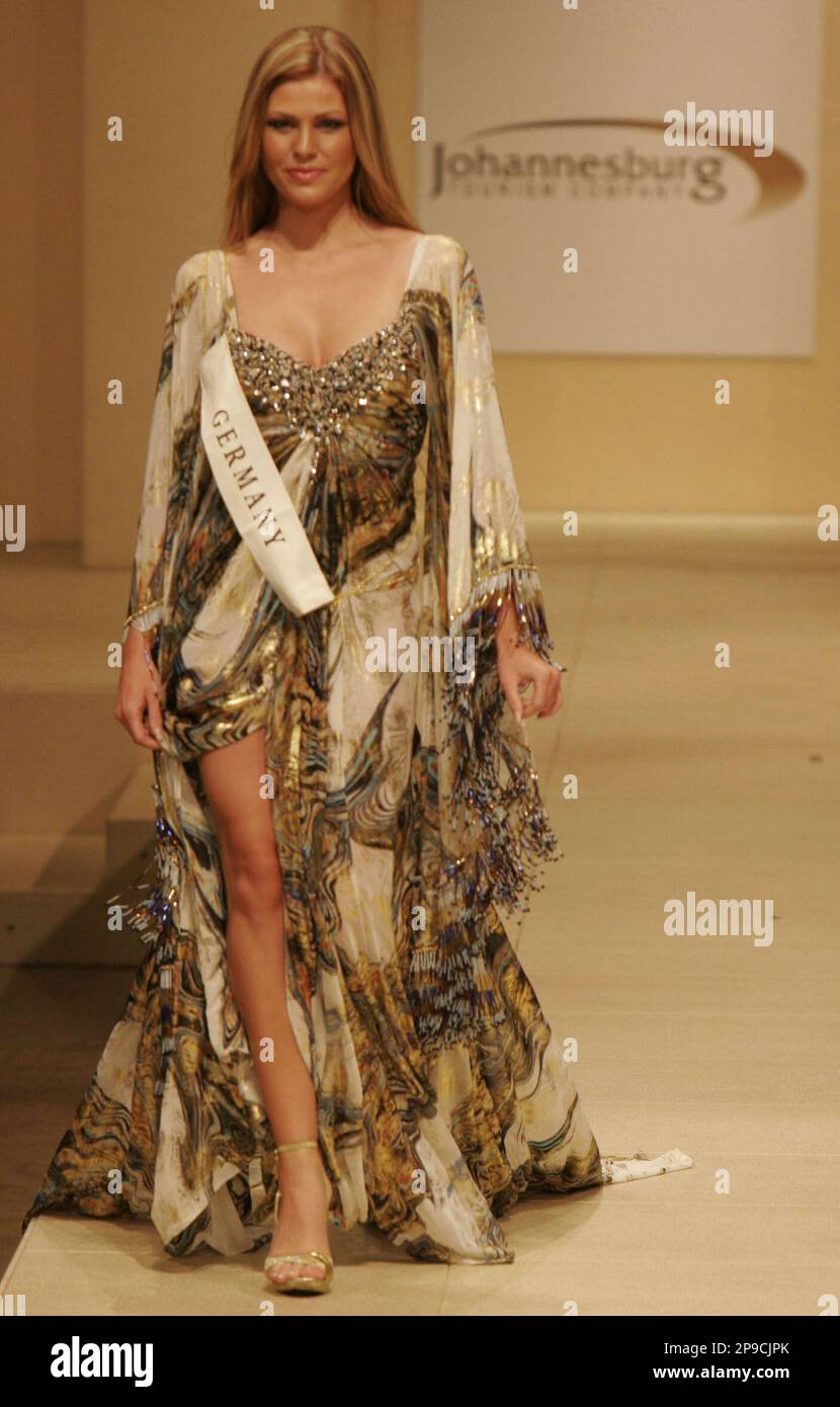 Miss Germany, Anne-Kathrin Walter, during the Miss World Fashion Show ...