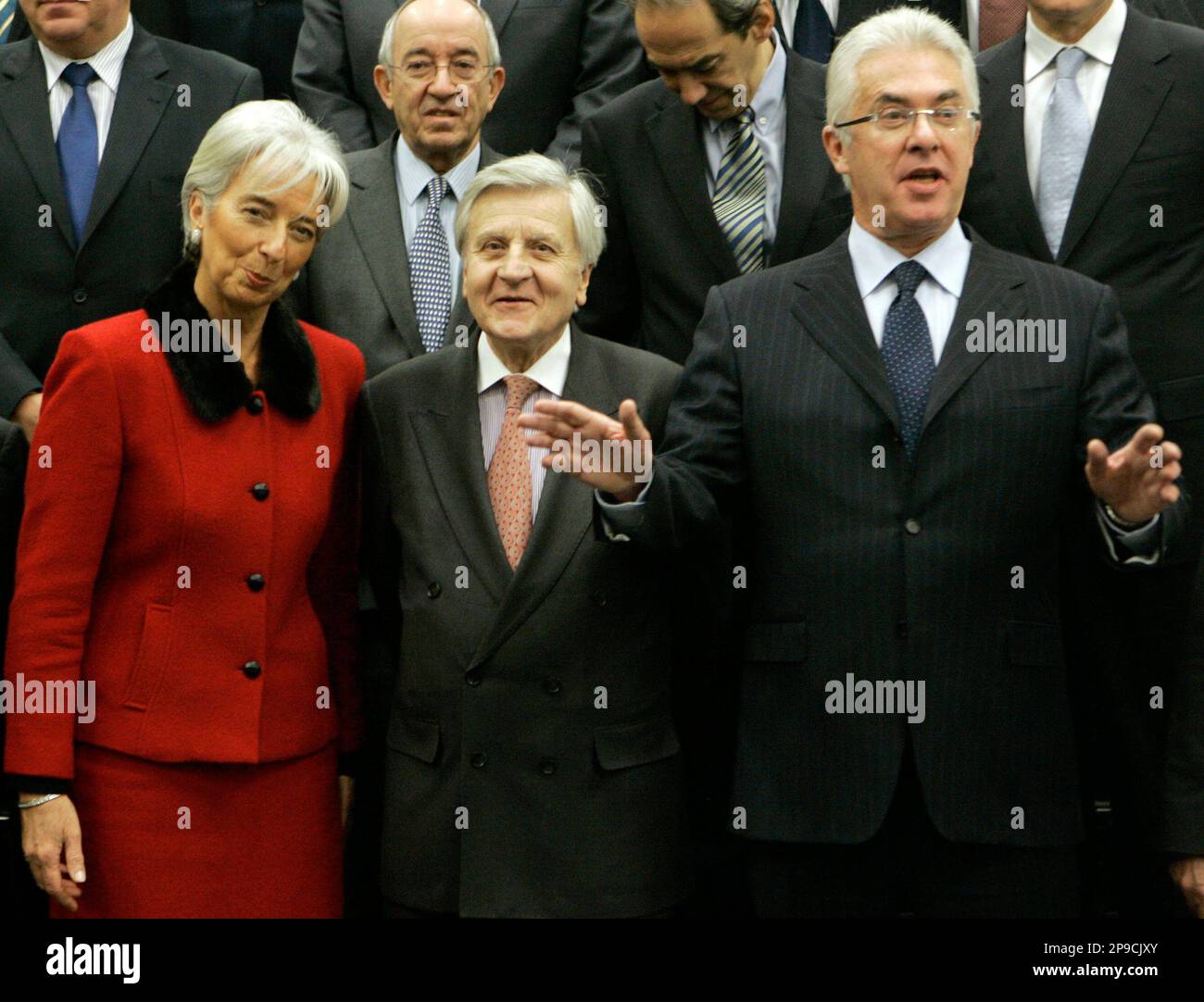 France's Economy Minister Christine Lagarde, left, and European Central ...