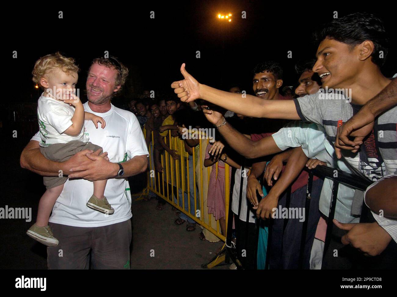 The Irish-Chinese yacht Green Dragon's watch captain Neal McDonald and ...