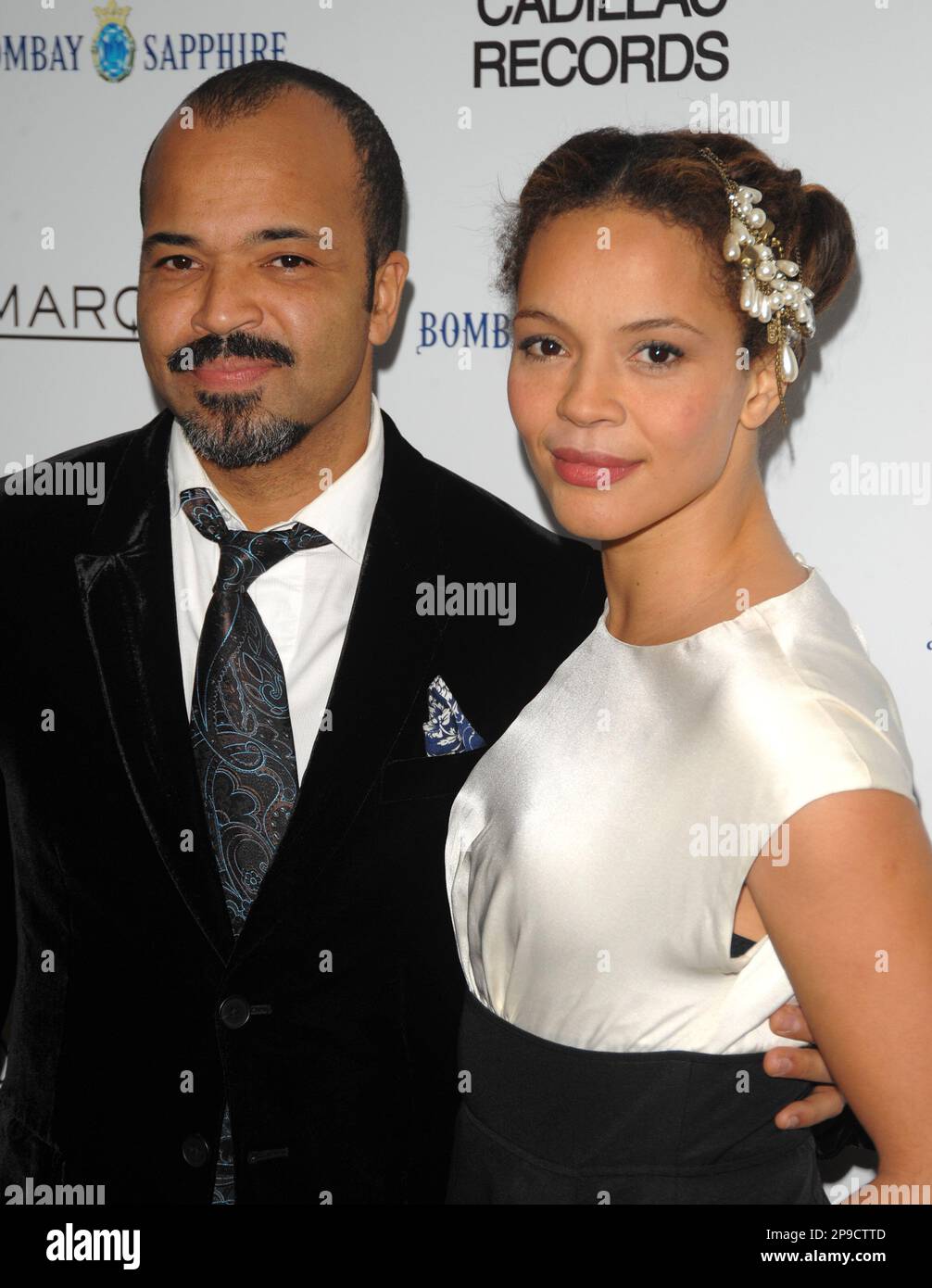 Actor Jeffrey Wright and his wife Carmen Ejogo Wright attend the ...