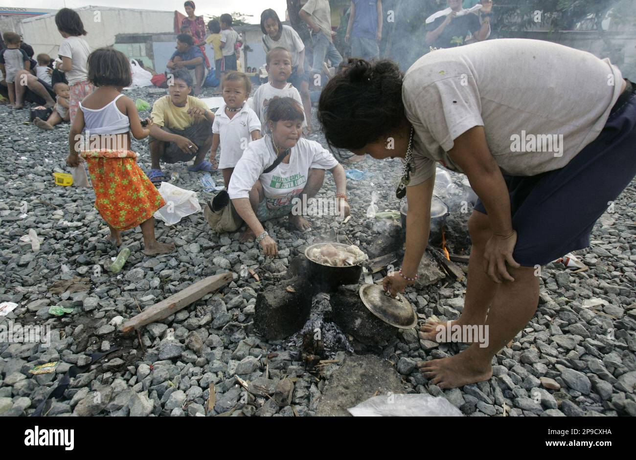 Filipino Mangyan tribe people from Oriental Mindoro, central ...