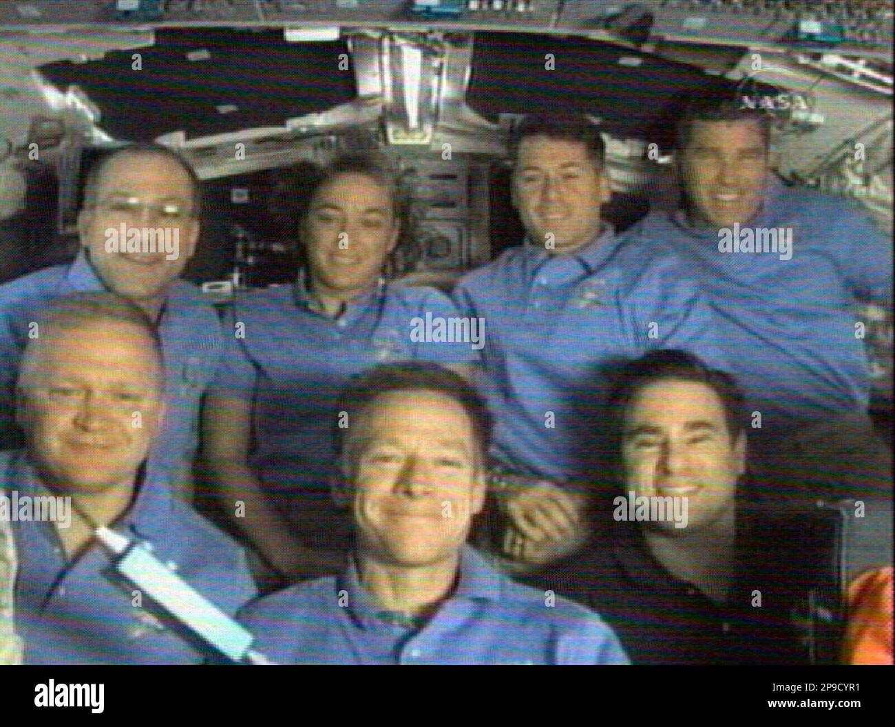 In this image rendered from video and provided by NASA-TV, space shuttle Endeavour commander ...