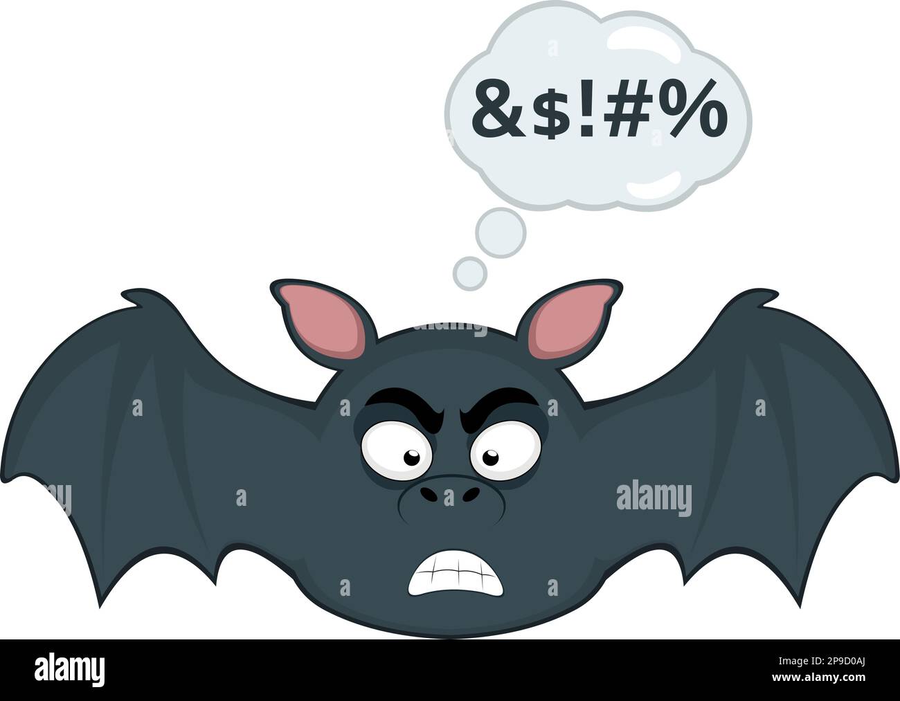 vector cartoon character illustration of a bat or vampire, with an ...