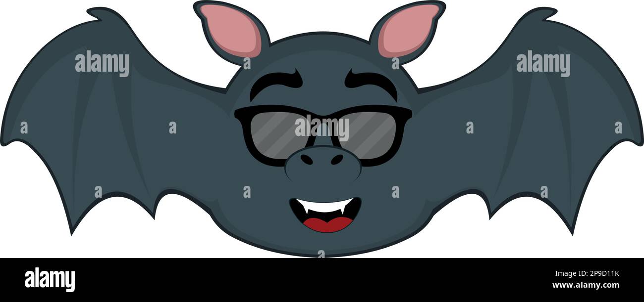 vector illustration of rodent bat cartoon with sunglasses Stock Vector ...