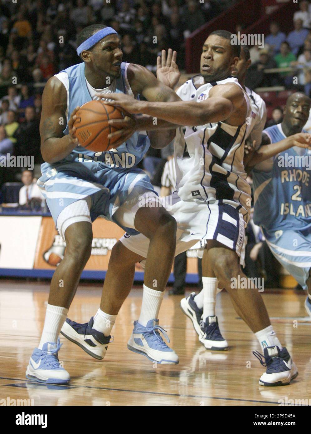 Penn State S Jamelle Cornley Right Defends As Rhode Island S Kahiem