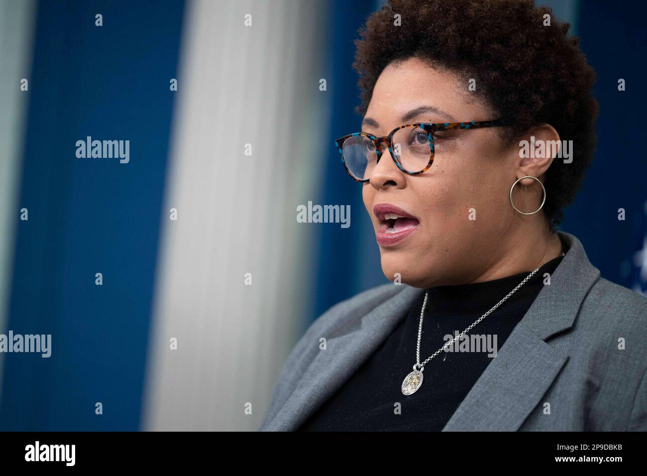 Director of the Office of Management and Budget Shalanda Young speaks ...