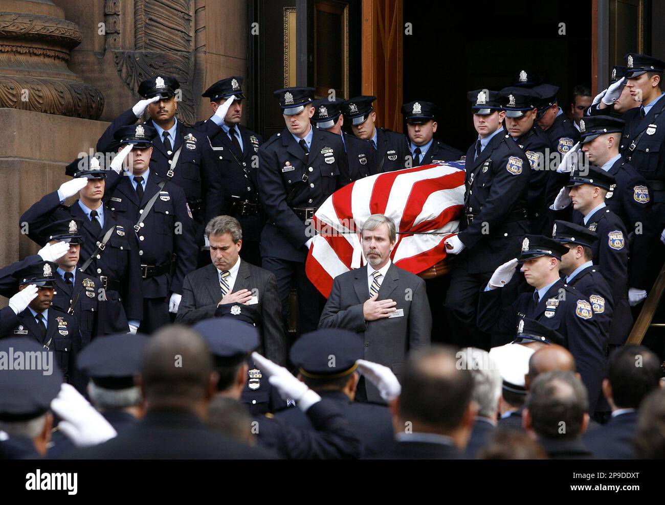 The casket of Philadelphia police sergeant Timothy Simpson, who was ...