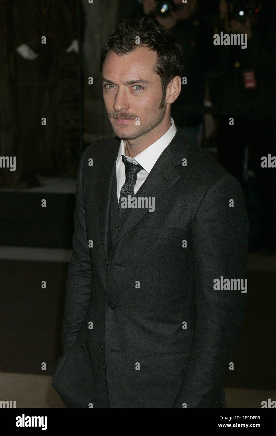 British actor Jude Law arrives for the Evening Standard Theatre Awards ...