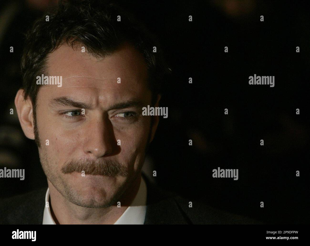 British actor Jude Law arrives for the Evening Standard Theatre Awards ...