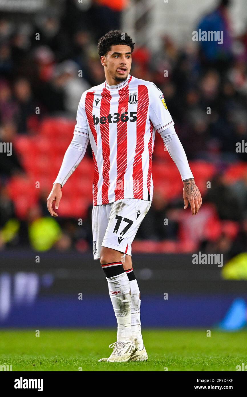 Stoke On Trent, UK. 10th Mar, 2023. Ki-Jana Hoever #17 of Stoke City ...