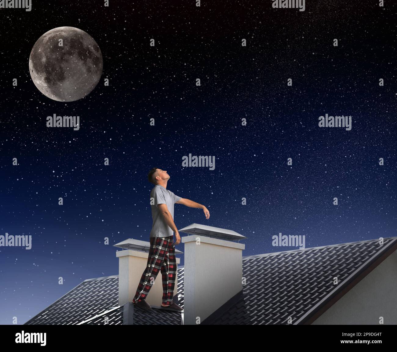 Sleepwalker man house hi-res stock photography and images - Alamy