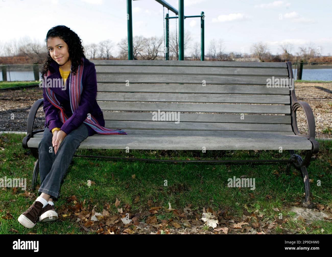 Caitlin Sanchez, 12, of Fairview, N.J., poses in a park in Ridgefield ...