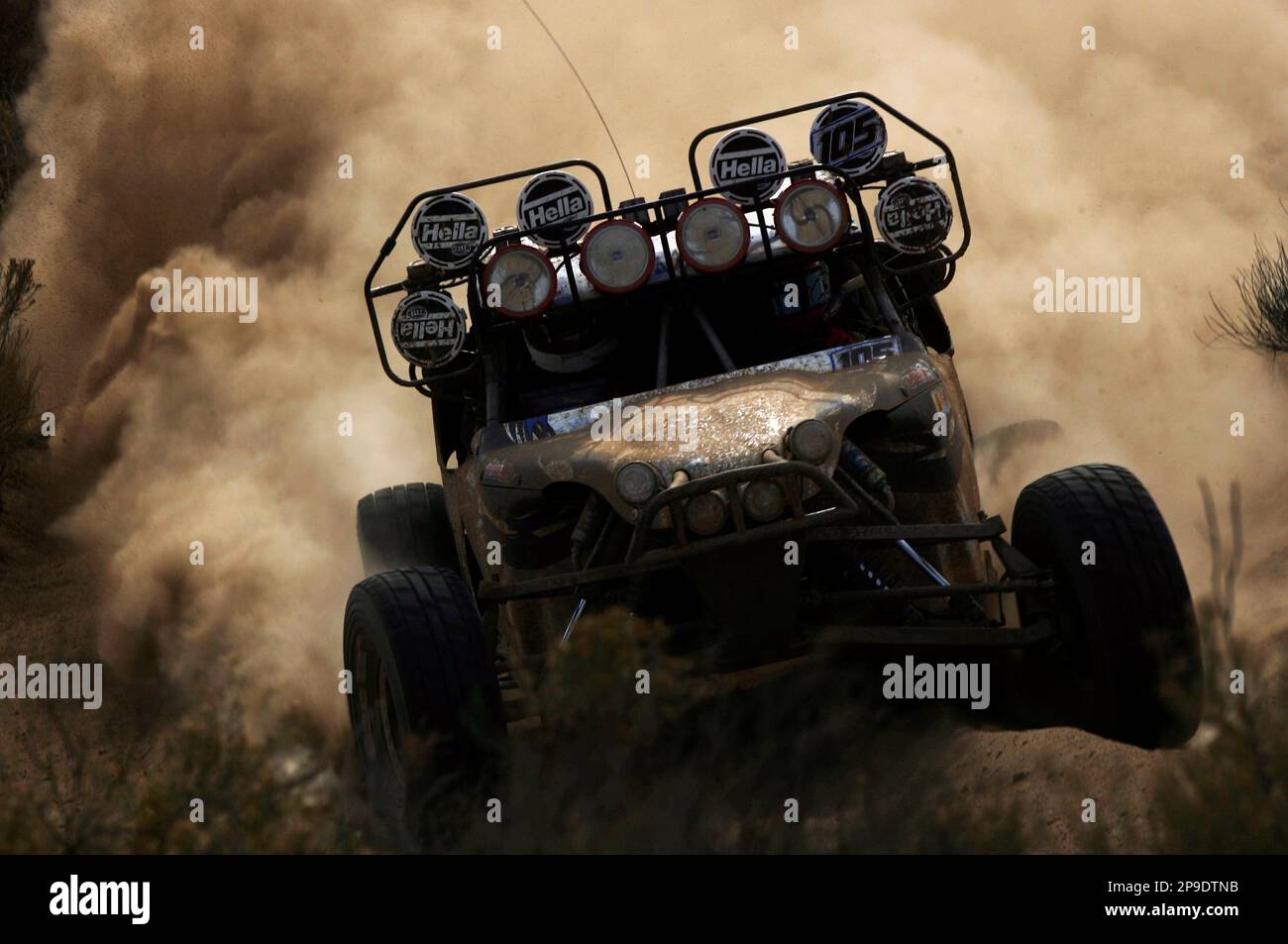 Dale Ebberts steers his Class 1 during the 2008 Tecate Score Baja 1000 ...