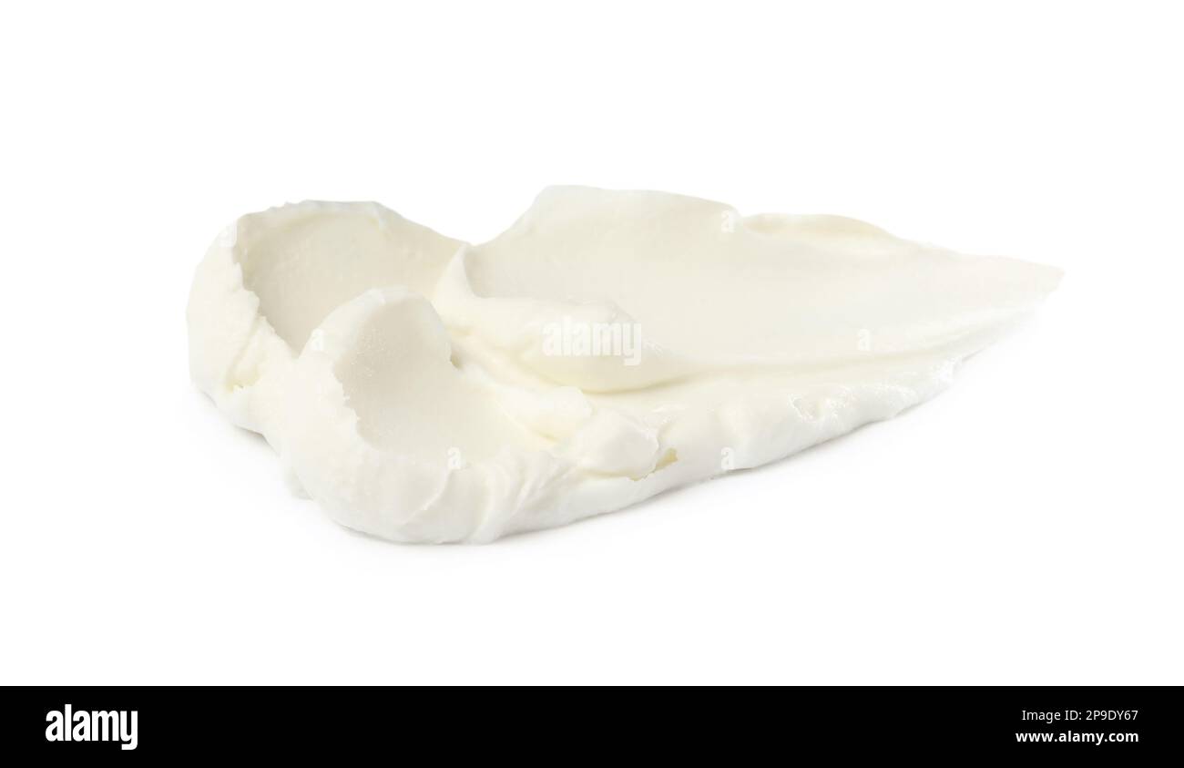 Smear of delicious cream cheese isolated on white Stock Photo - Alamy