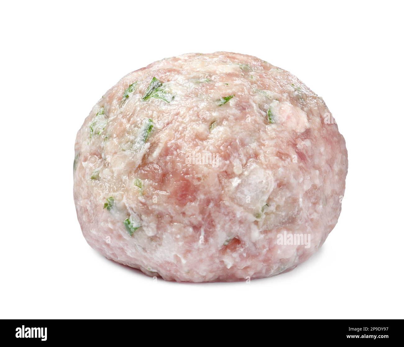 One fresh raw meatball isolated on white Stock Photo - Alamy