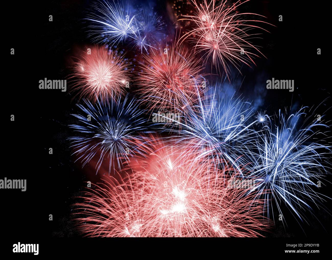 4th of July - Independence Day of USA. Beautiful bright fireworks ...