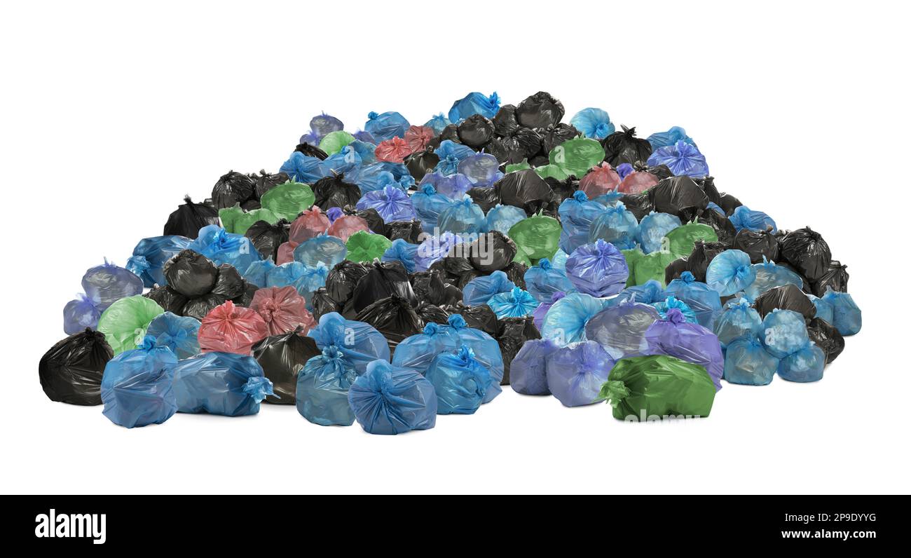 Black plastic bags filled with garbage Cut Out Stock Images & Pictures ...