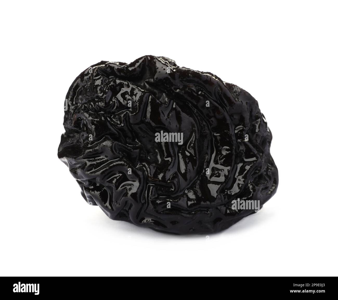 One sweet dried prune isolated on white Stock Photo - Alamy
