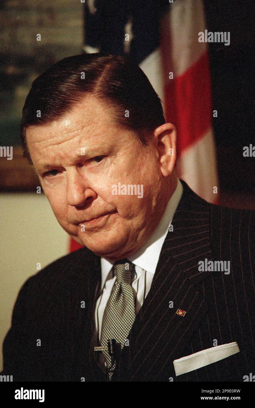 ** FILE ** In this March 9, 1989 file photo, John Tower poses after ...